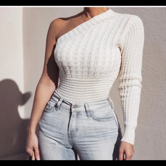 Sweaters | Knit One Shoulder Sweater | Poshmark